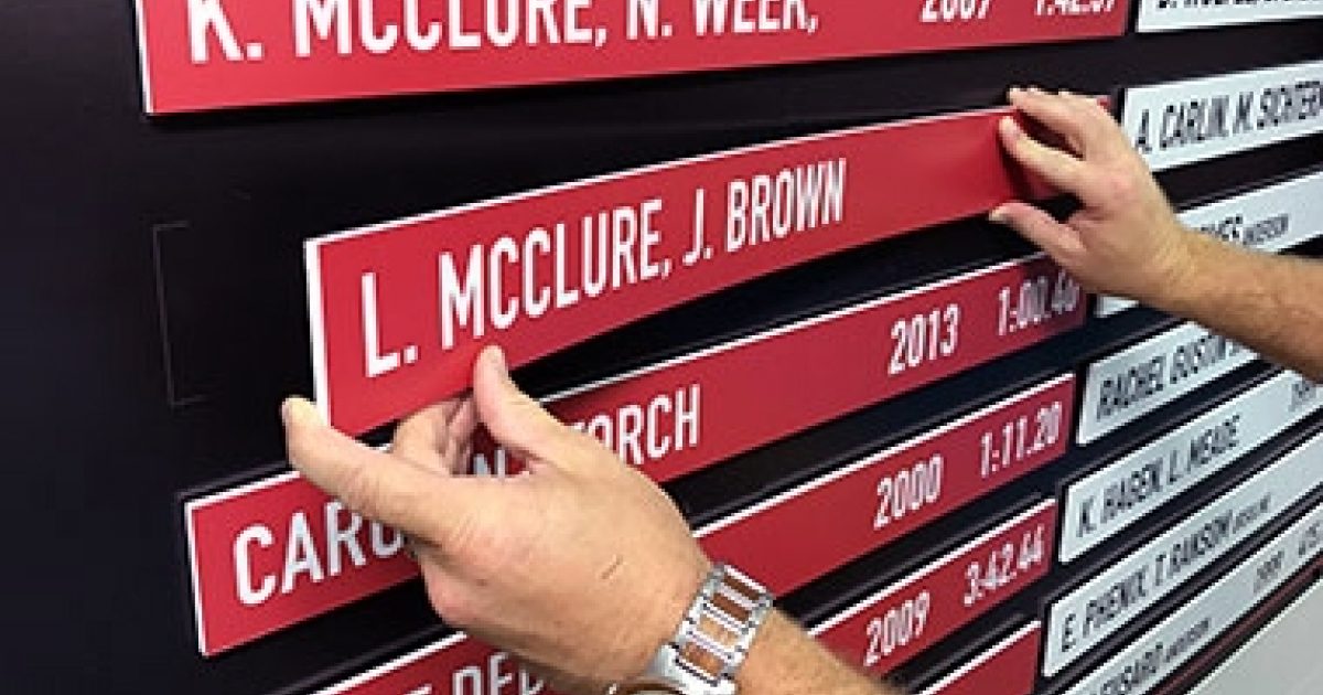 Swimming Pool Record Boards | Team Fitz Graphics