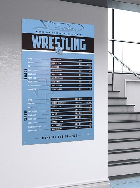 Wrestling Record Boards | Team Fitz Graphics