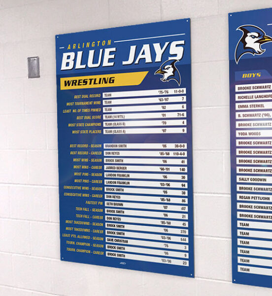 Wrestling Record Boards | Team Fitz Graphics
