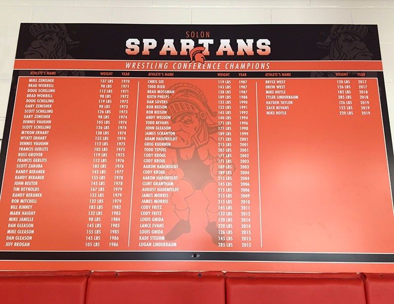 Wrestling Record Boards | Team Fitz Graphics